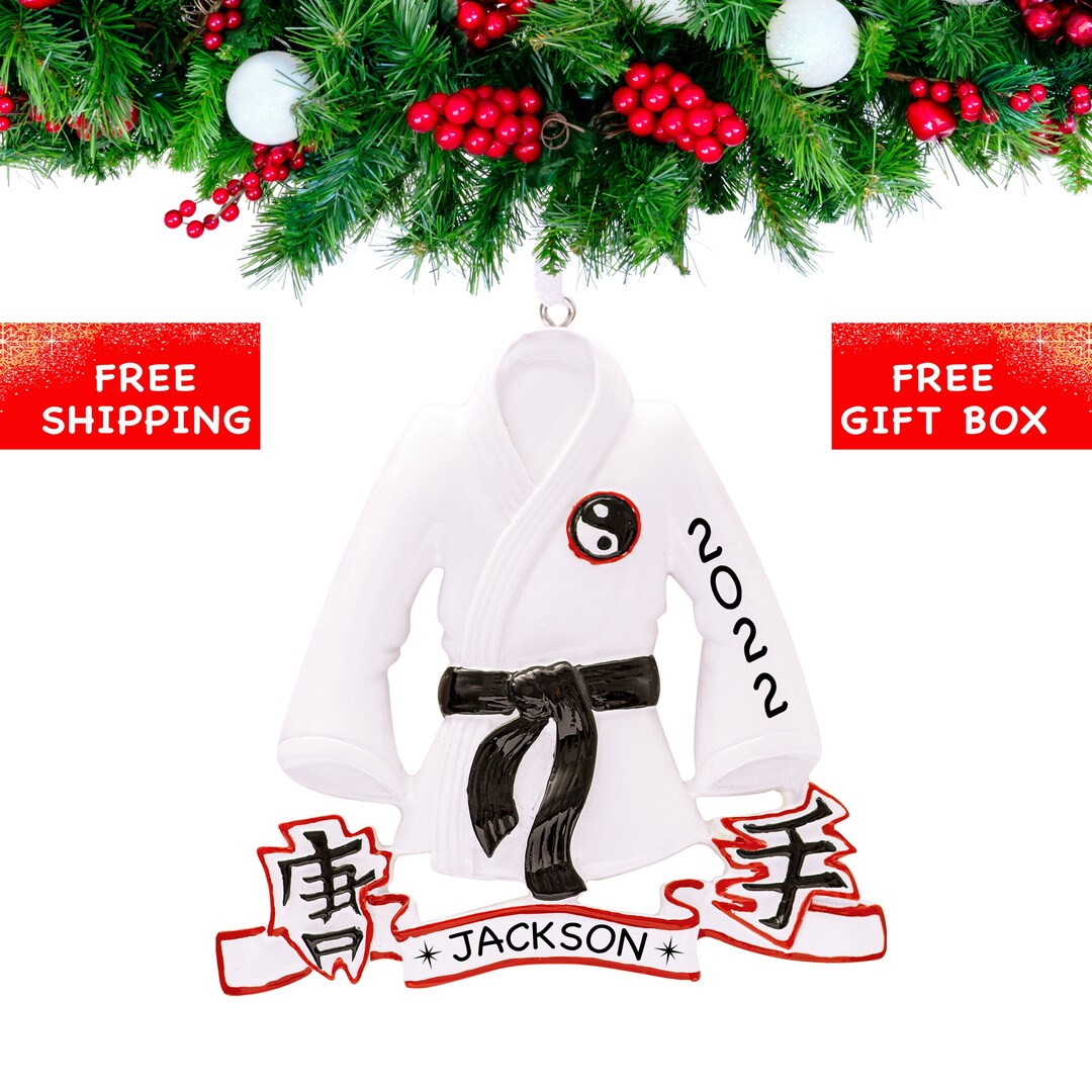 Karate Ornament 2022 Personalized Karate Uniform Christmas - Etsy