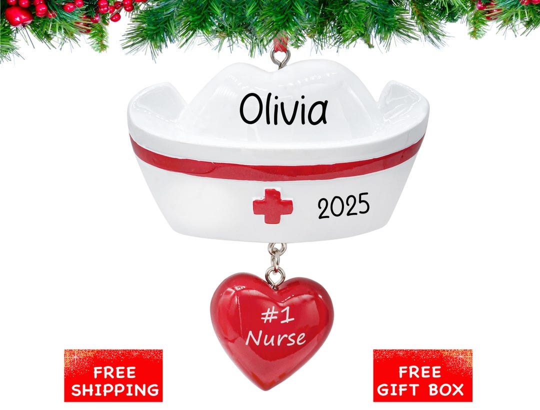 Nurse Ornament 2025 - Personalized Nurse Christmas Ornament With Name ...