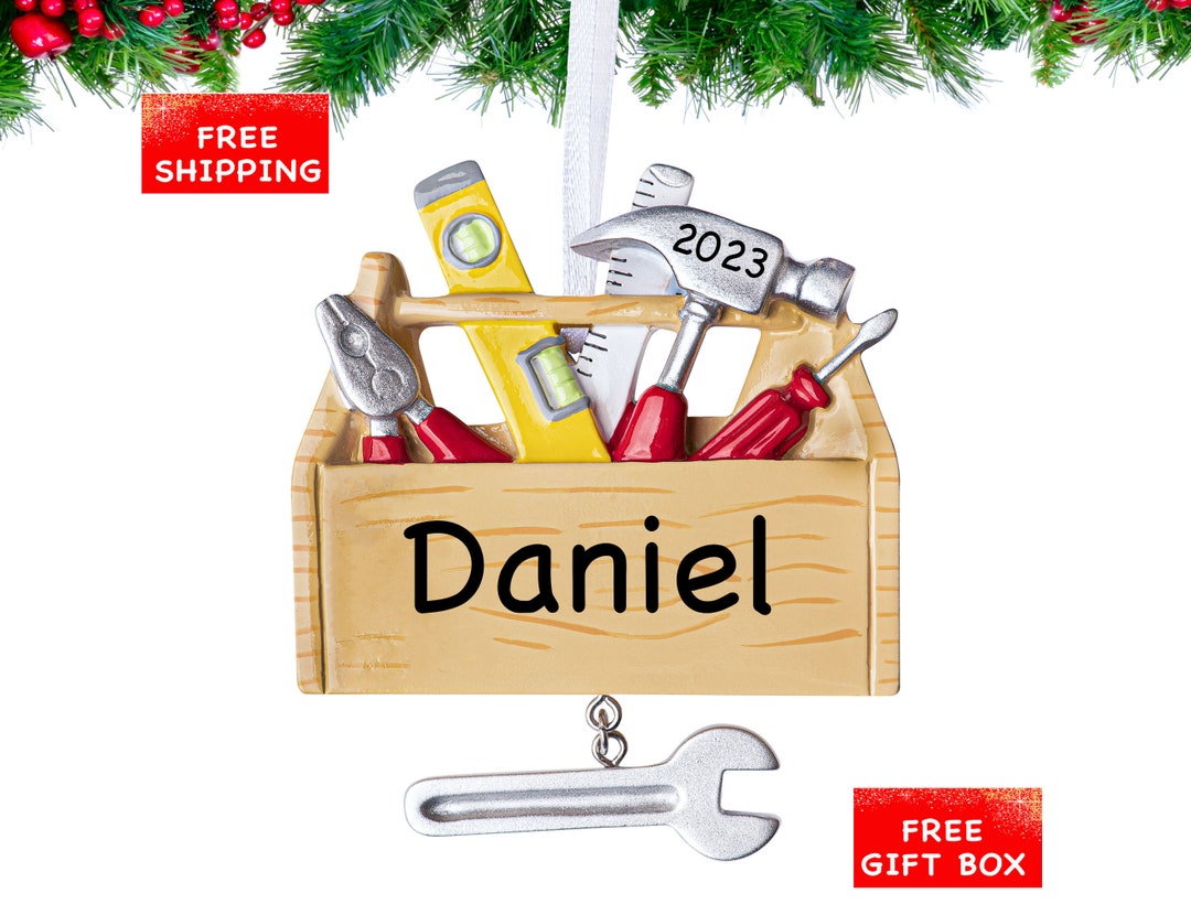 Personalized Tool Box Christmas Ornament 2023 Custom Handyman - Etsy