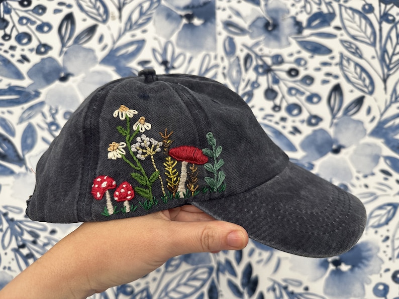 Customized Hand Embroidered Baseball Cap - Etsy