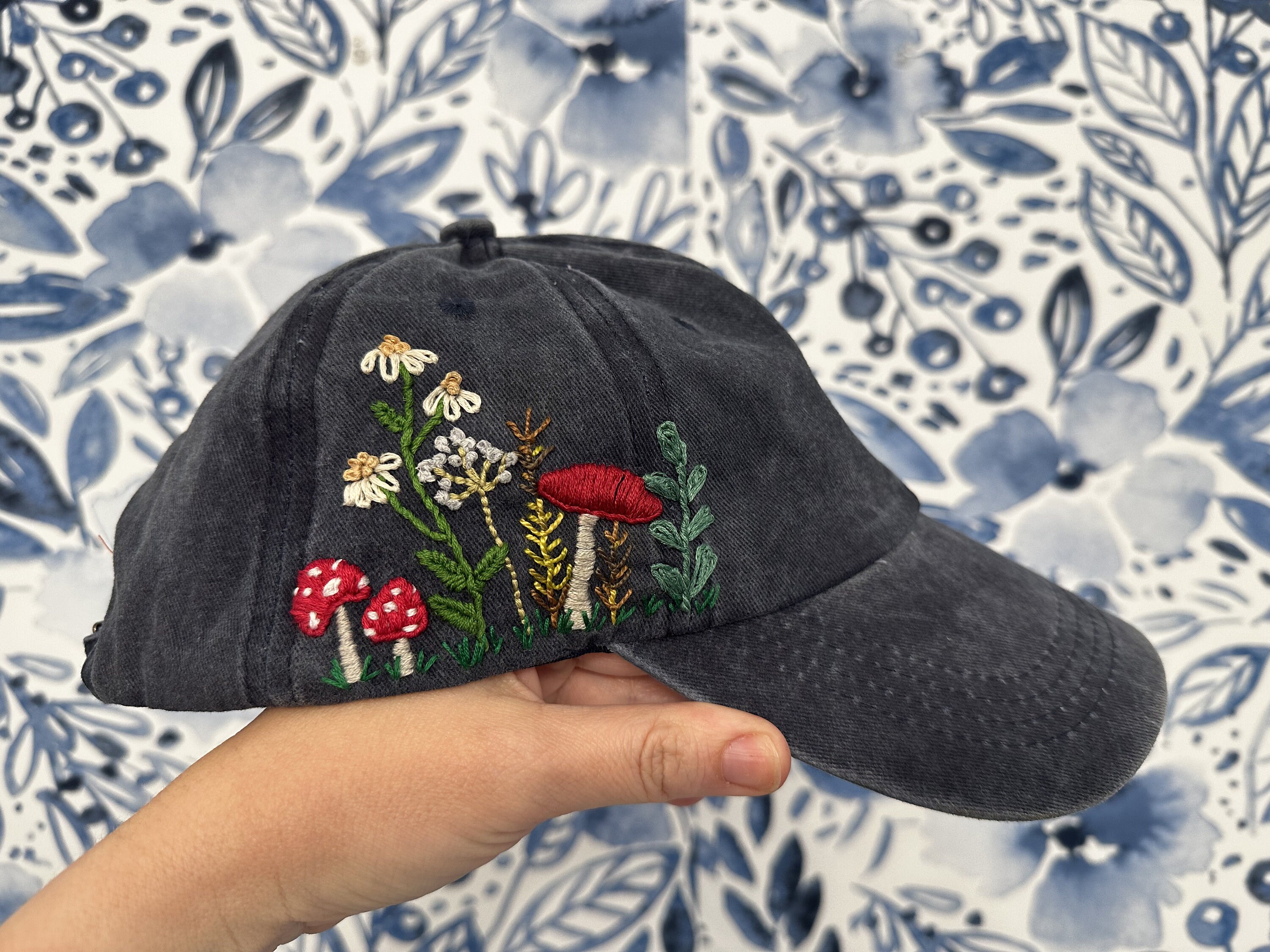 Customized Hand Embroidered Baseball Cap - Etsy