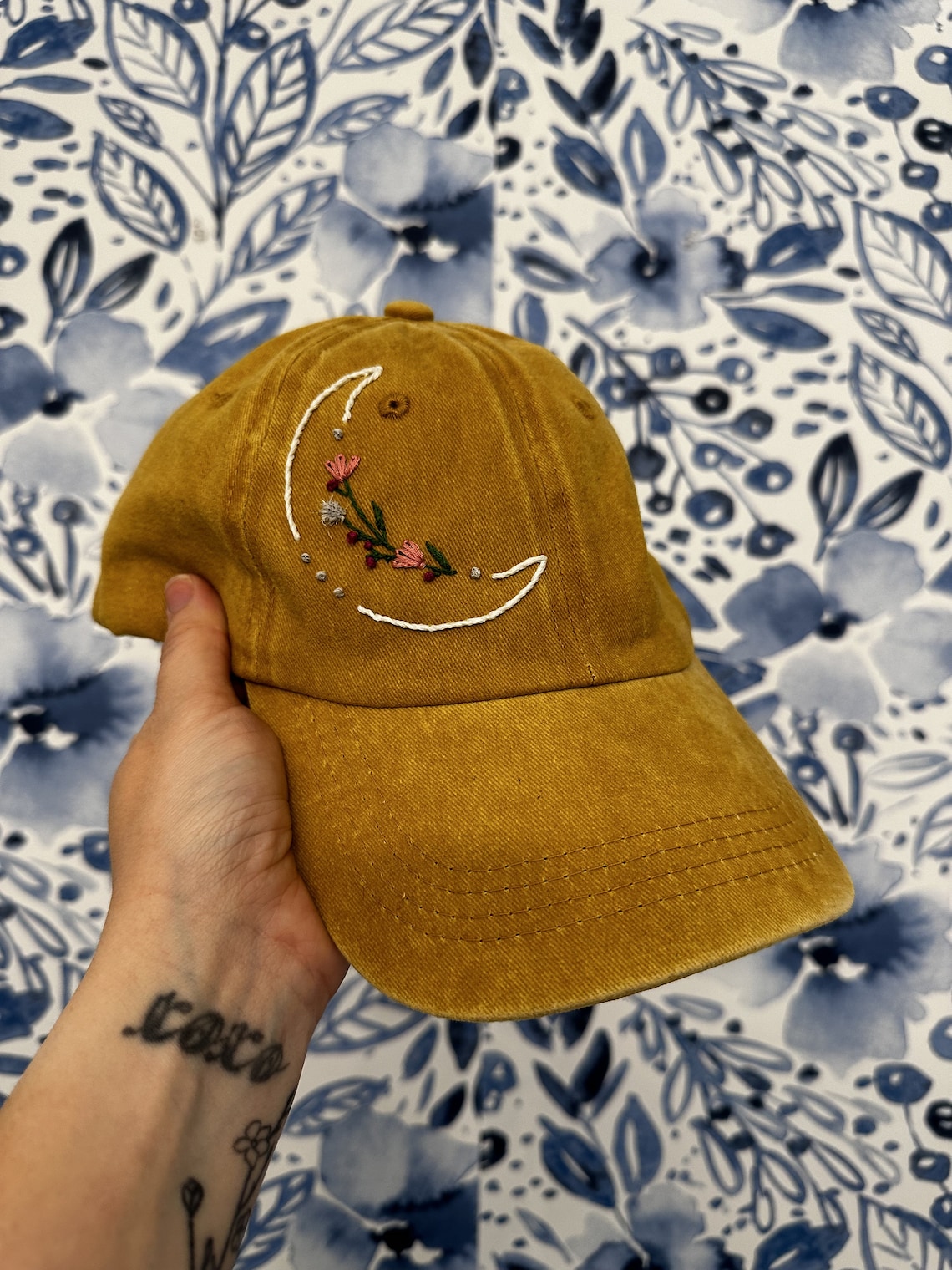 Customized Hand Embroidered Baseball Cap - Etsy