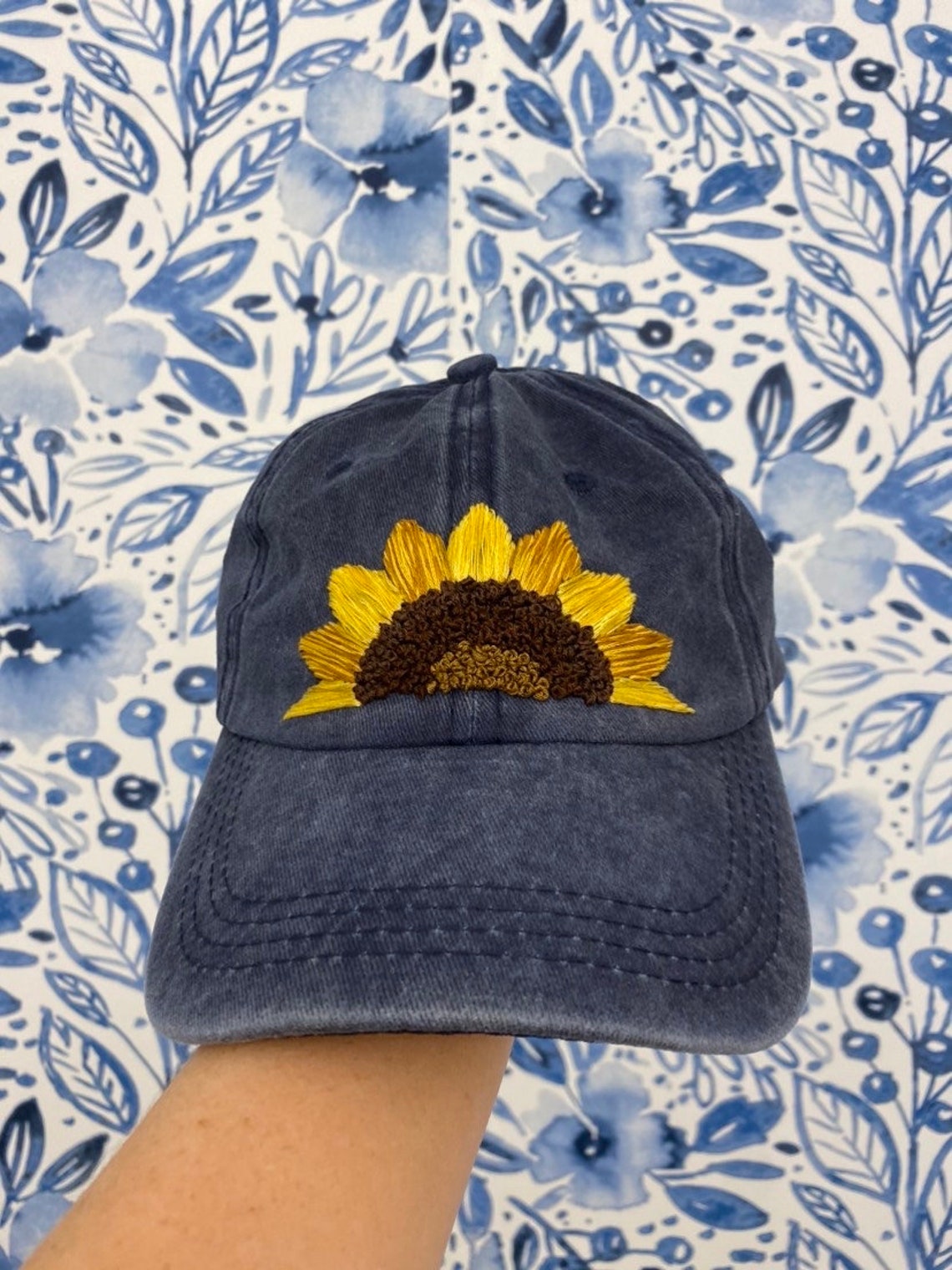 Customized Hand Embroidered Baseball Cap - Etsy