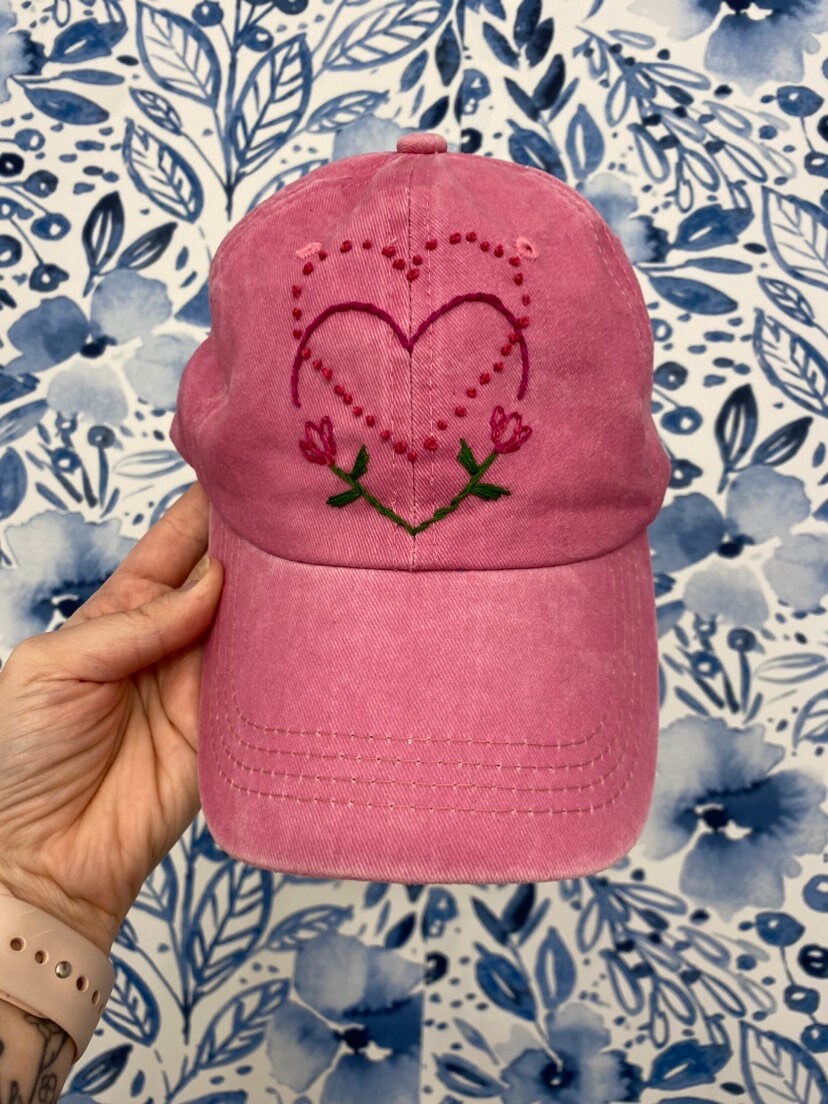 Customized Hand Embroidered Baseball Cap - Etsy