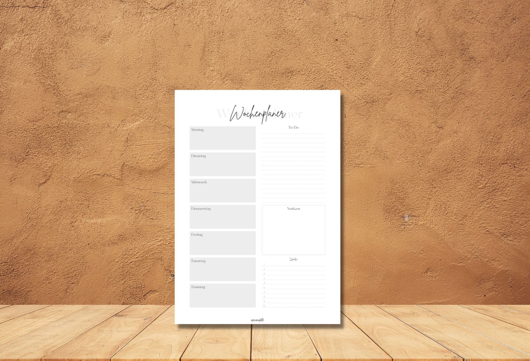 Weekly Planner German A4, PDF to Print and Design Yourself - Etsy