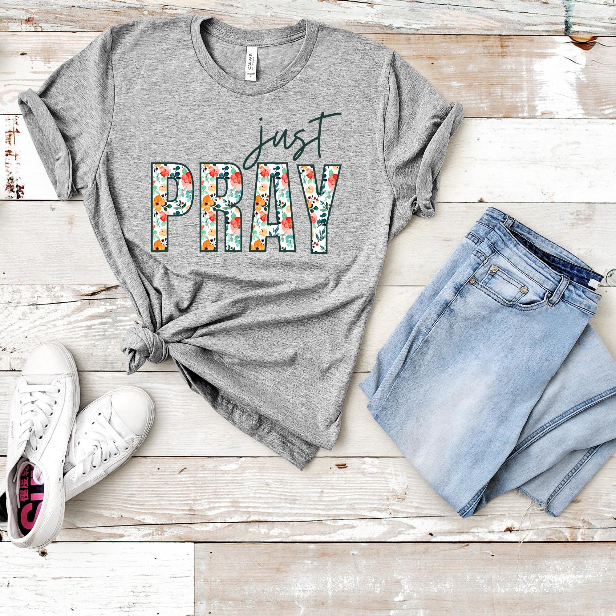 Just Pray Png Pray Png Christian Png Pray Digital Download Floral Print ...