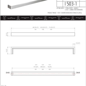 Long Bar Handle - Door Pull - Hand Welded Solid Stainless Steel - 100% ...