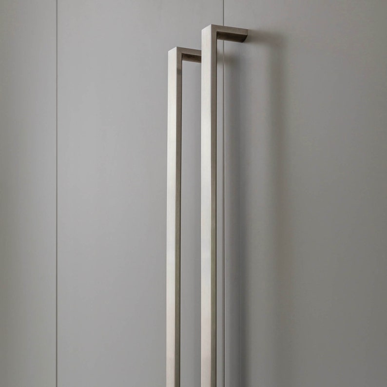 Long Bar Handle - Door Pull - Hand Welded Solid Stainless Steel - 100% ...