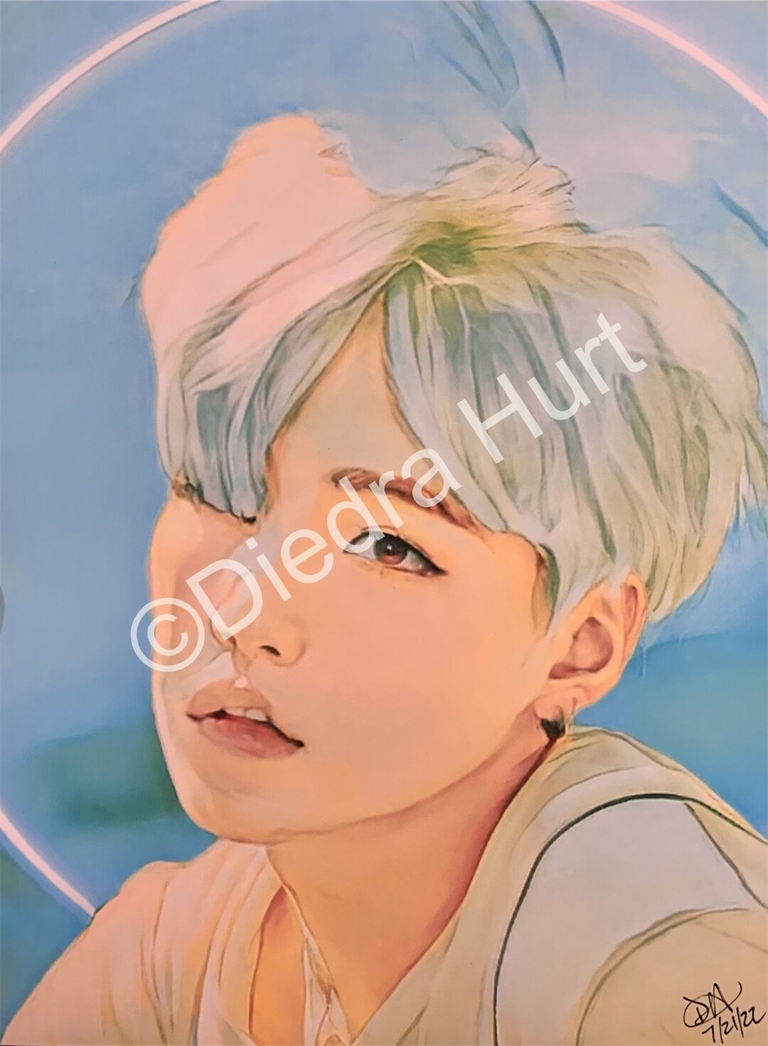Bts-themed Unofficial Suga Art Print - Etsy