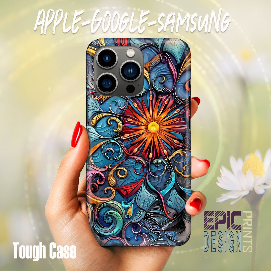 01 Mandala Filigree Flower Burst 3D Art Pattern Phone Cover ...