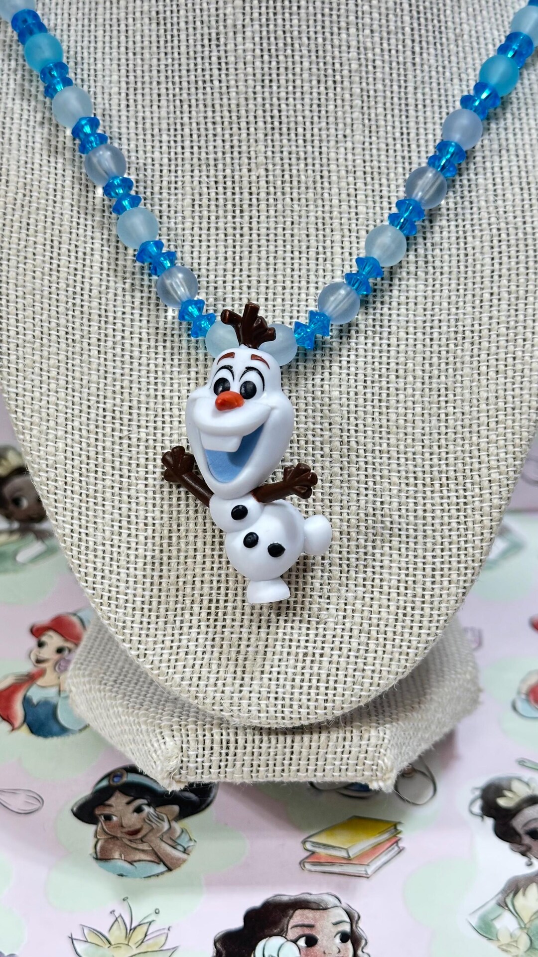Charm Princess Frozen Olaf Necklace - Etsy
