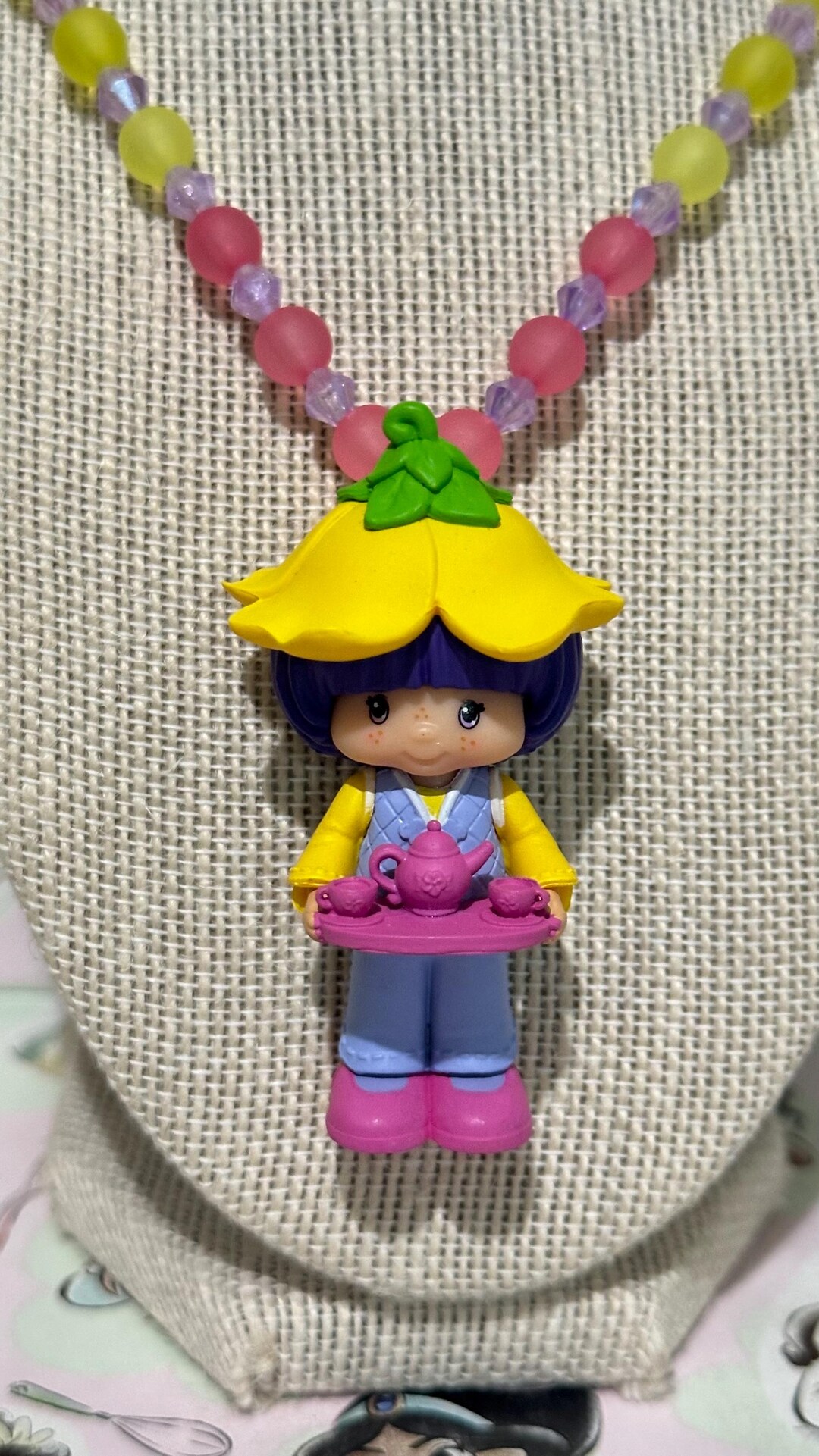 Charm Almond Tea Necklace Strawberry Shortcake - Etsy