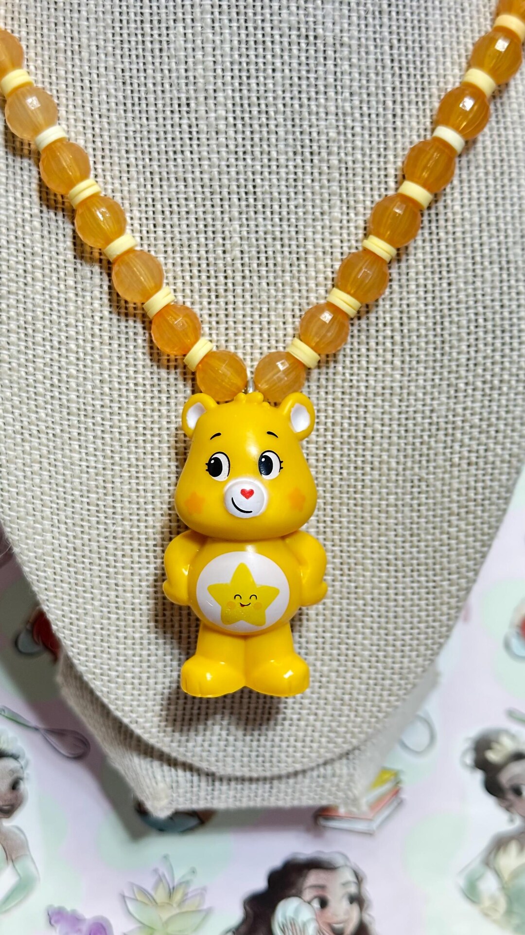 Charm Laugh A Lot Bear Necklace Care Bears - Etsy