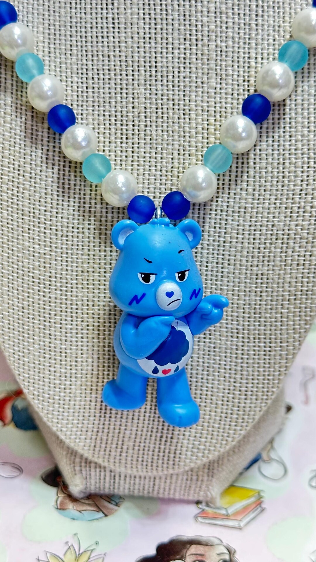 Charm Care Bears Grumpy Bear Necklace - Etsy