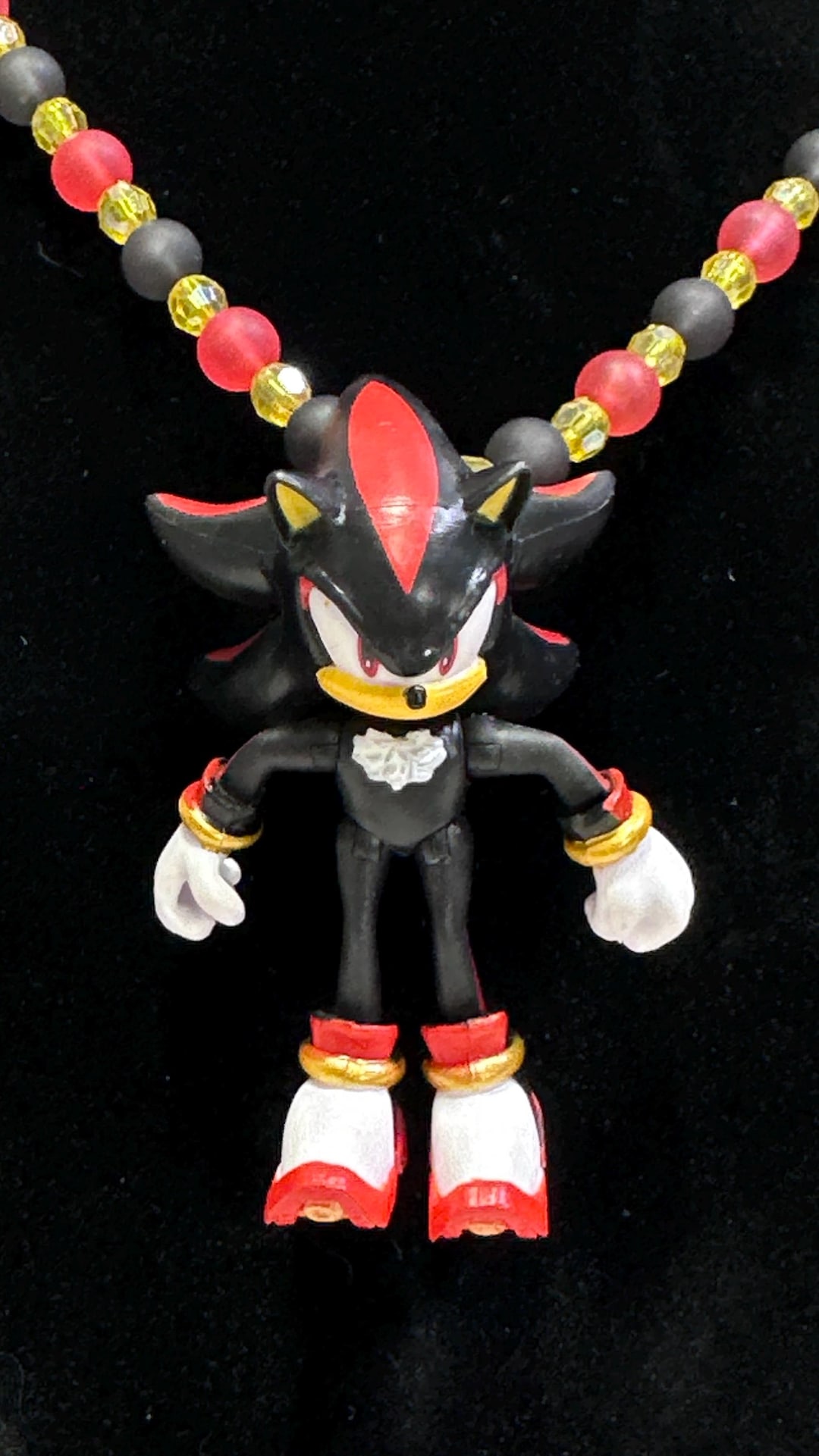 Charm Shadow the Hedgehog Necklace Sonic - Etsy