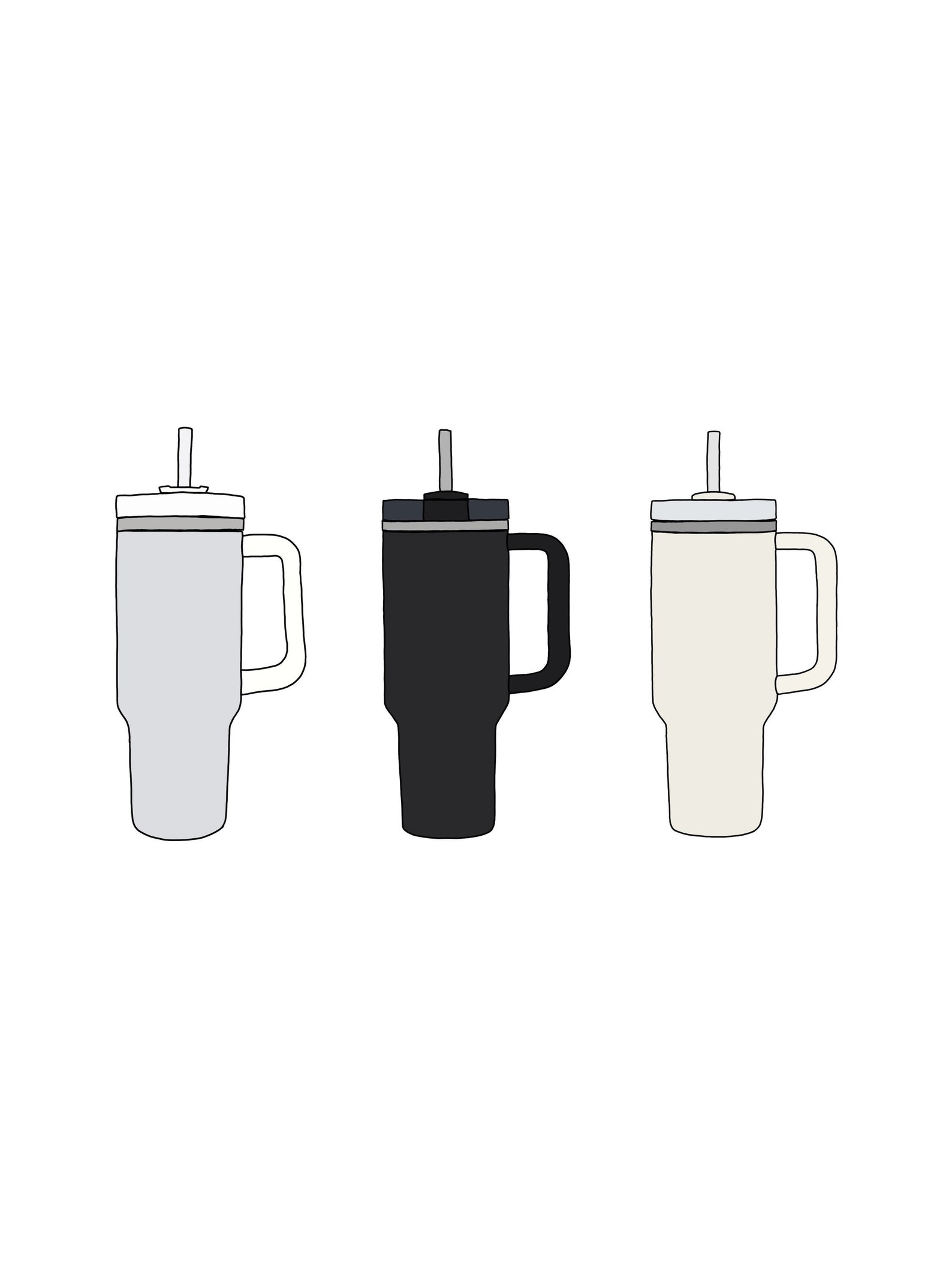 Stanley Cup Quencher 40oz Custom Drawing | Stanley Drawing | Stanley ...