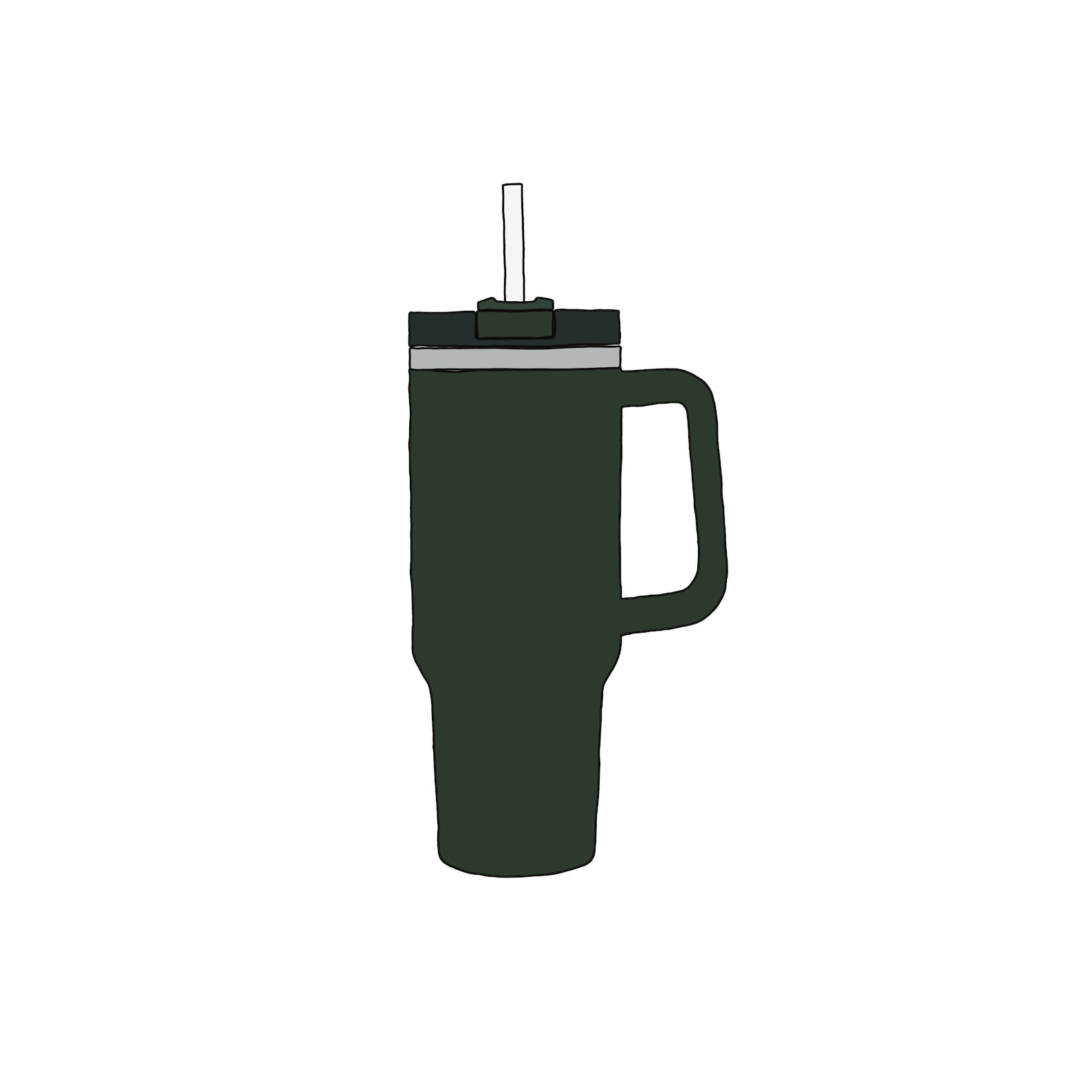 Stanley Cup Quencher 40oz Custom Drawing | Stanley Drawing | Stanley ...