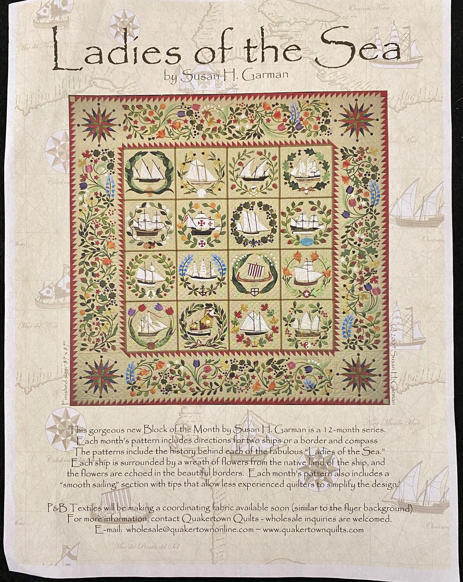 Ladies of the Sea BOM Quilt Kit by Susan H. Garman and Kinship - Etsy