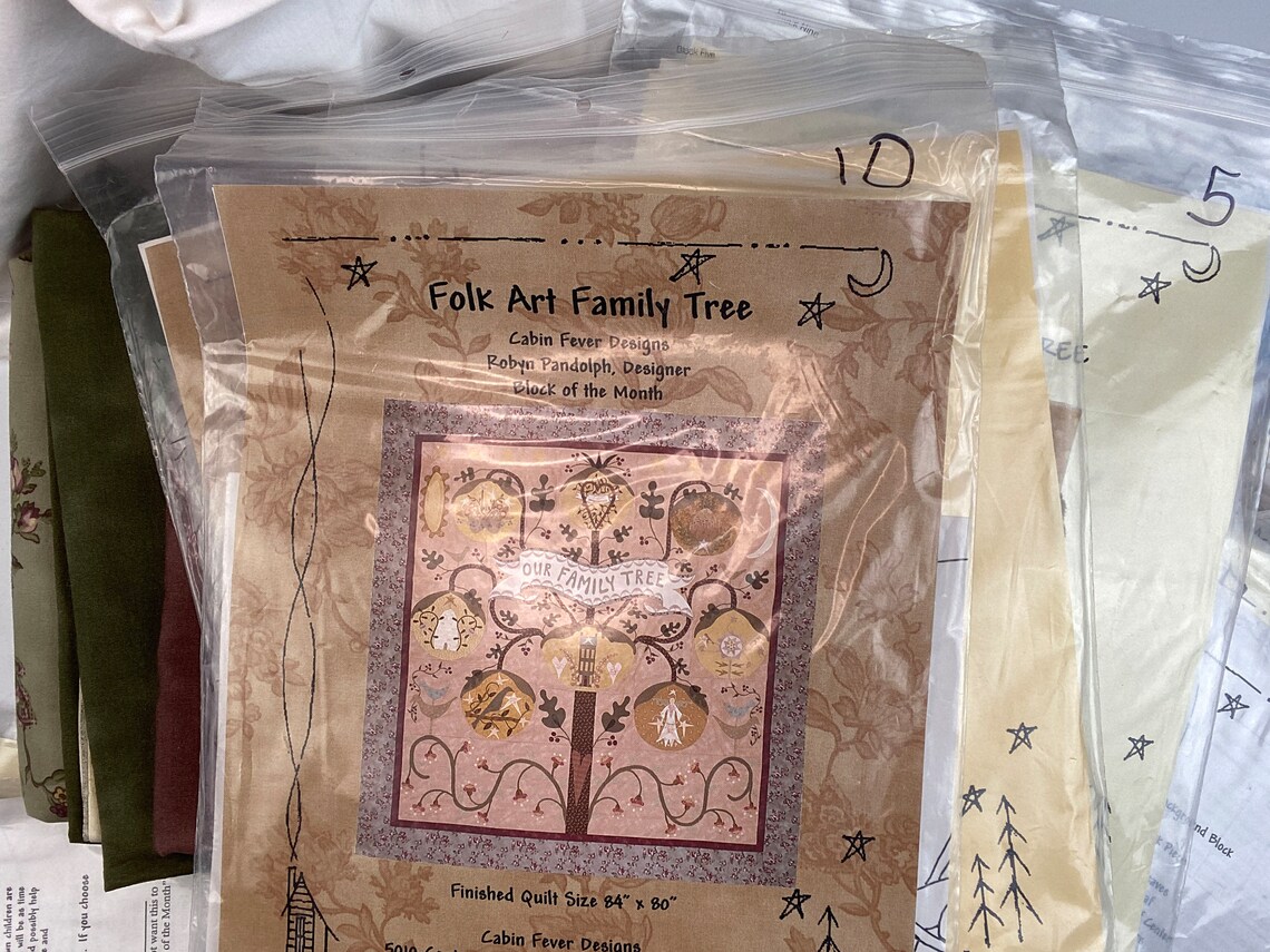 Folk Art Family Tree BOM Quilt Kit by Robyn Pandolph / Cabin Fever ...