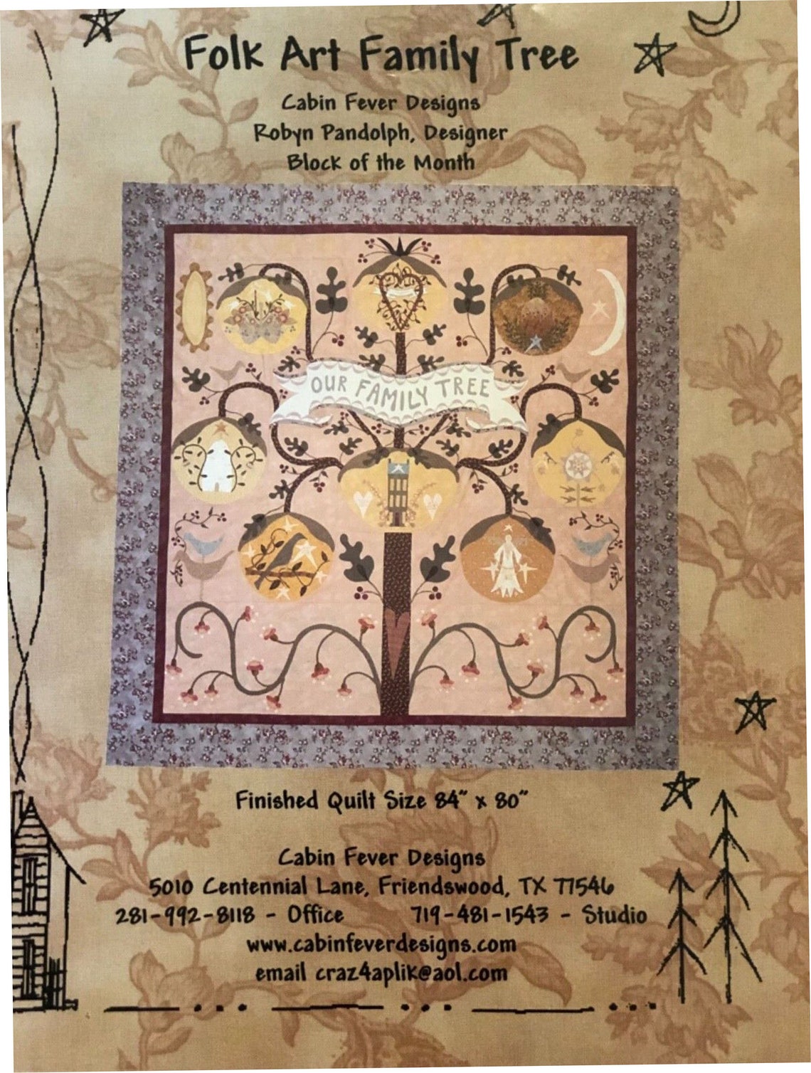 Folk Art Family Tree BOM Quilt Kit by Robyn Pandolph / Cabin Fever ...