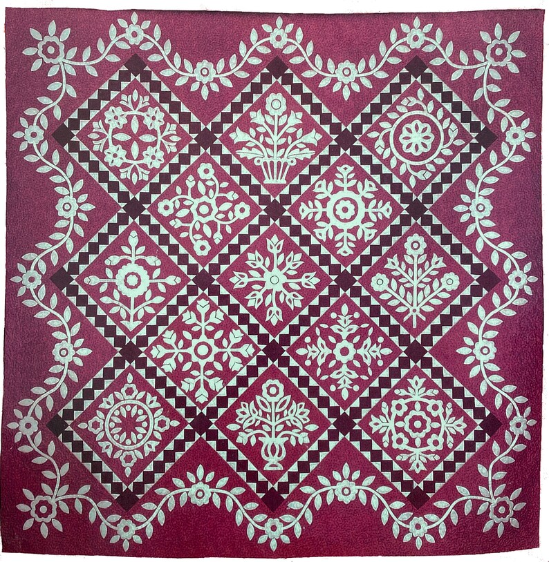 Whitework Sampler BOM Quilt Kit by Lydia Quigly at the Rabbit - Etsy