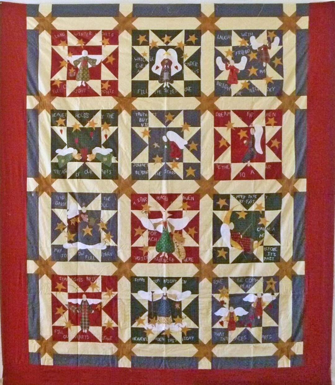 Folk Angels Quilt Kit by Robyn Pandolph / Cabin Fever Designs - Etsy