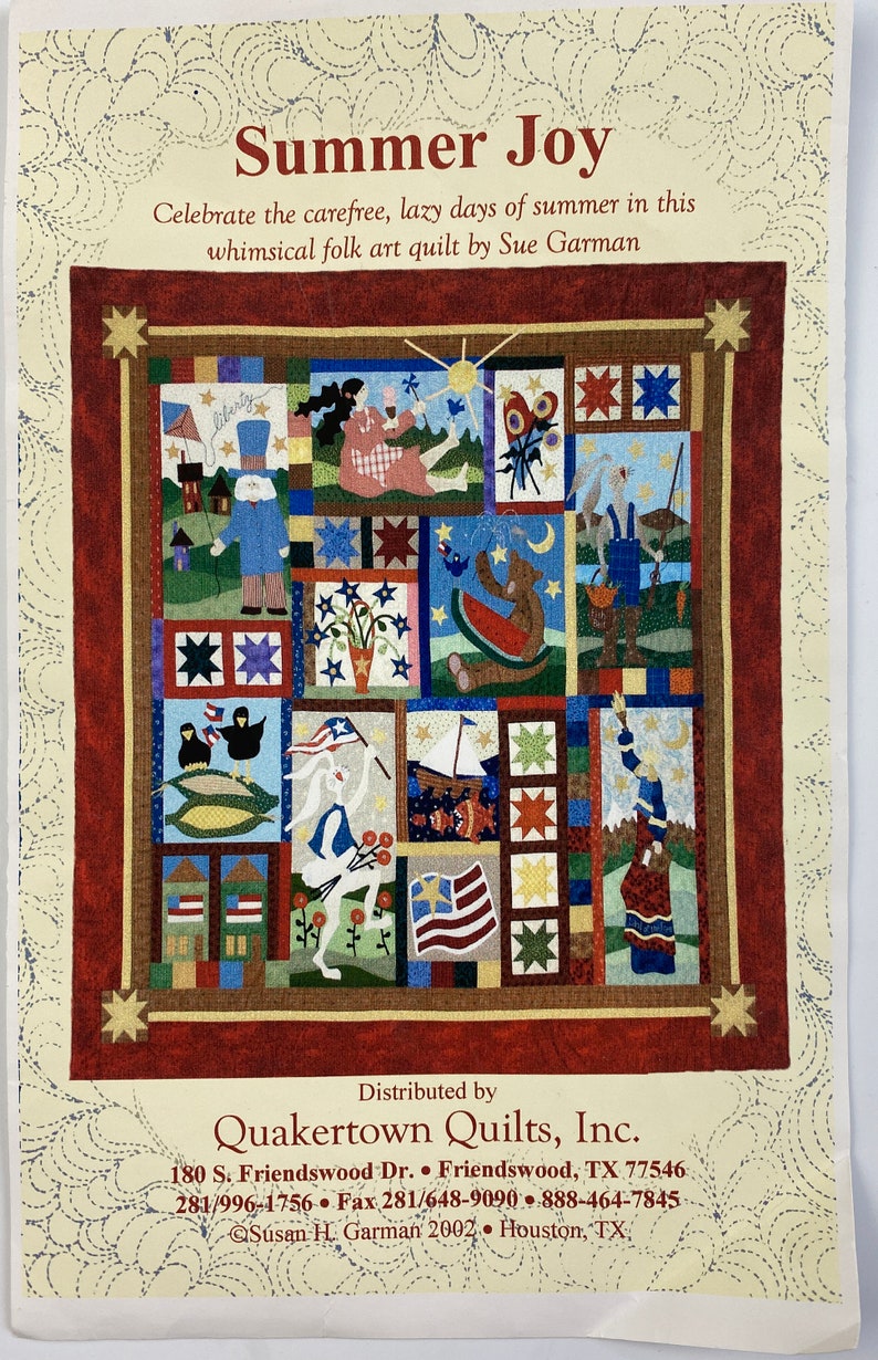 Summer Joy BOM Quilt Kit by Susan H. Garman and Quakertown Quilts - Etsy
