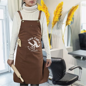 Custom Apron for Barbers Hairdressers, Personalized Apron for Hair ...