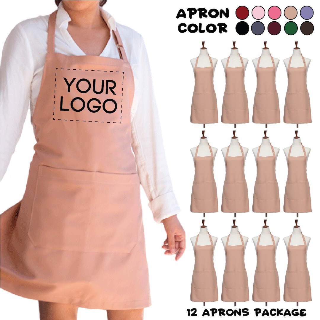 Customize Apron, Bib Apron by Package - Unisex Aprons, Machine Washable ...
