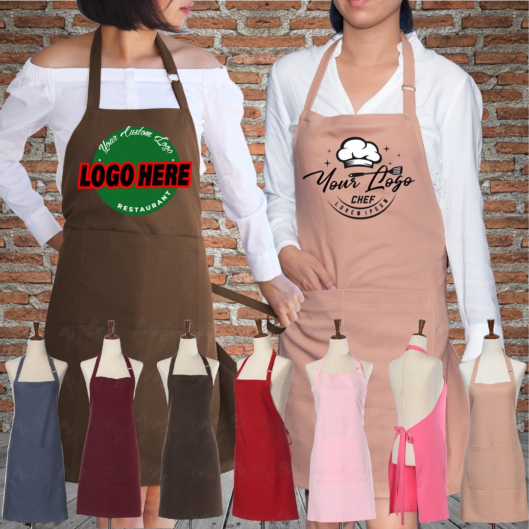 Personalized Logo Apron, Customize Restaurant Apron, Nail Salon Apron ...