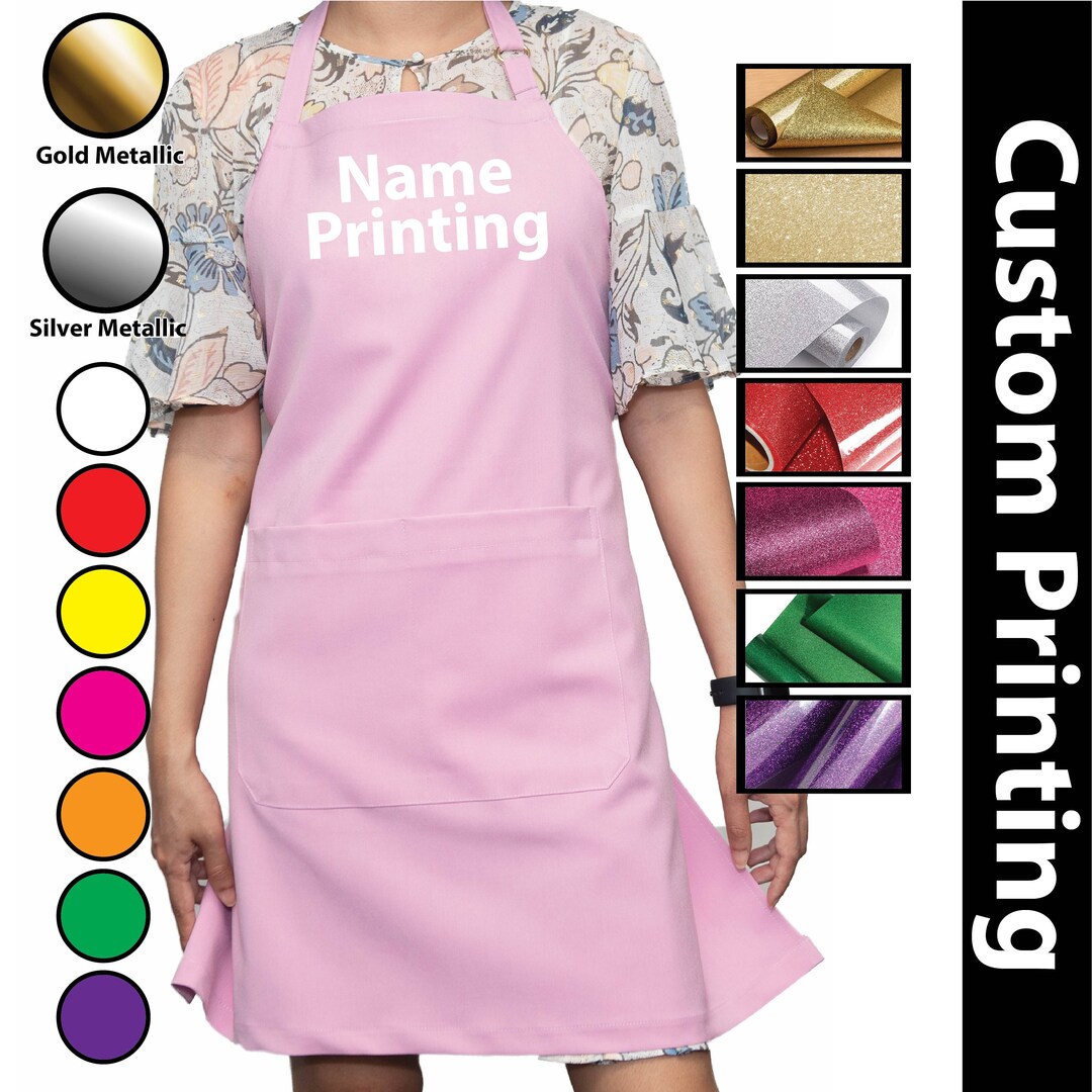 Name Printing Apron, Custom/personalized Apron With One Color 2 Lines ...