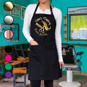 Custom Apron for Barbers Hairdressers, Personalized Apron for Hair ...