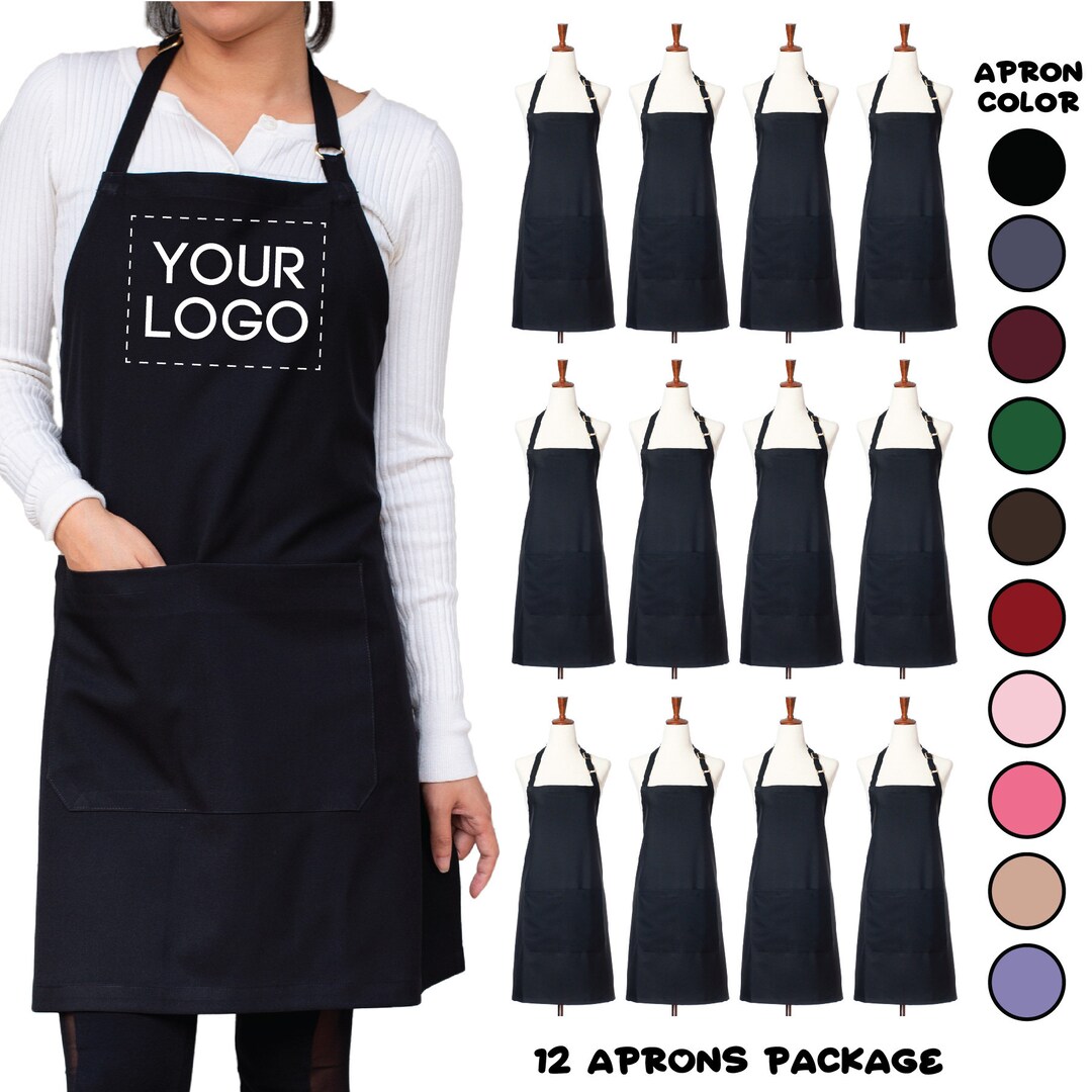 Printed Logo on Apron, Customize Apron, Bakery Store Apron, Donut Shop ...