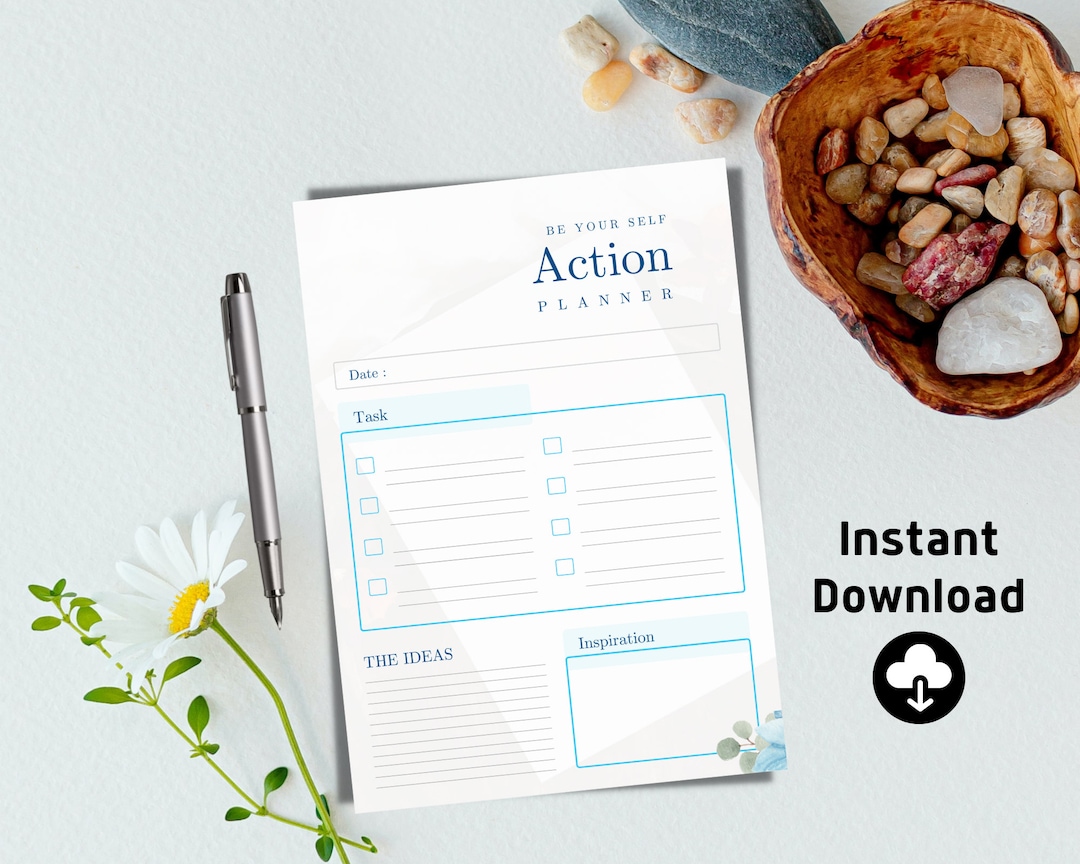 Action Planner, to Do List, Minimal Goals Action Plan Template, Action ...