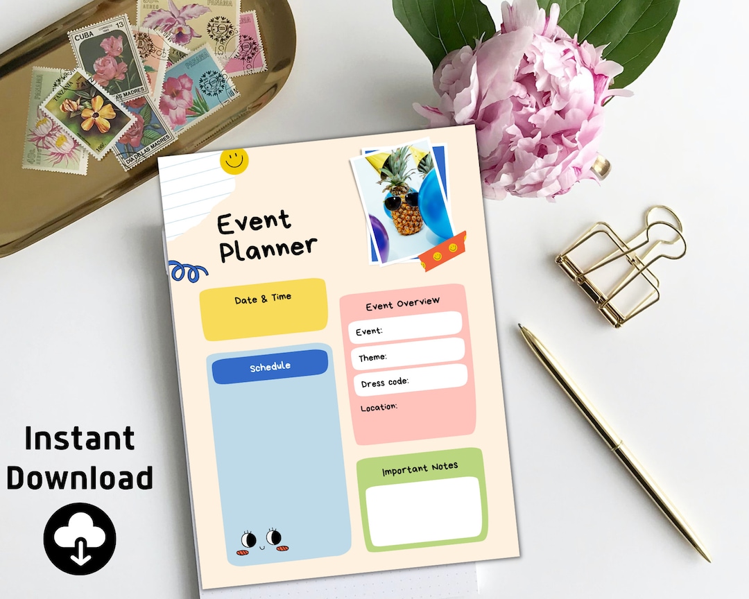 Event Planner Printable, Birthday Planner, Printable Event Planner ...
