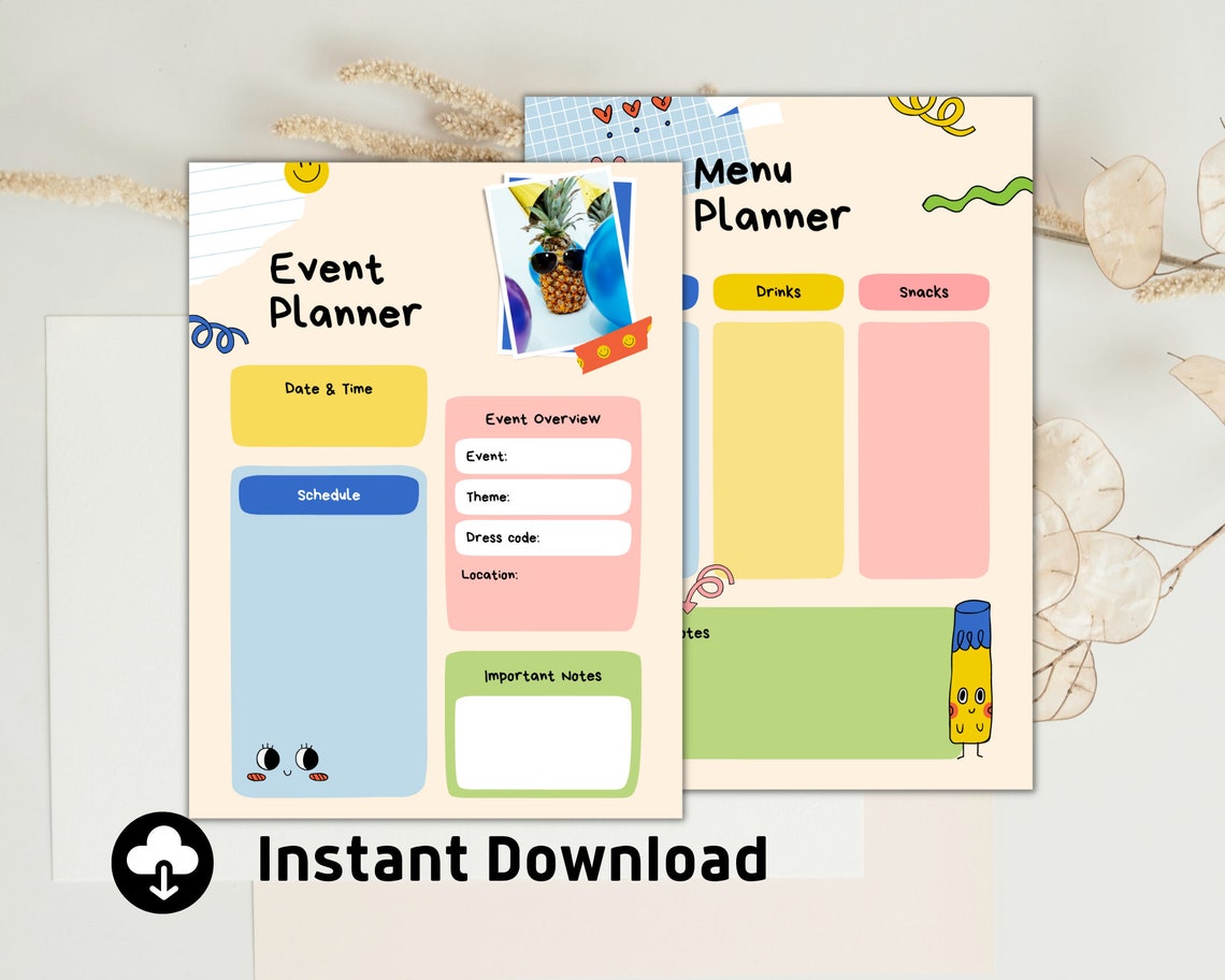 Event Planner Printable, Birthday Planner, Printable Event Planner ...