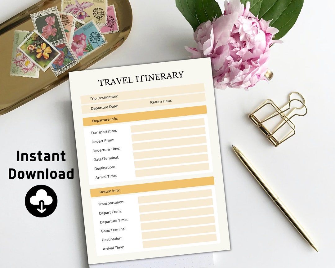 Travel Itinerary, Travel Planner, Destination Planner, Vacation Planner ...