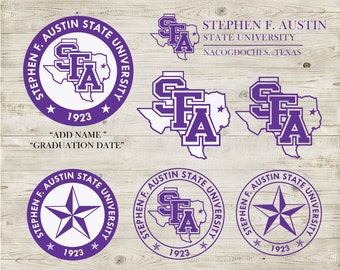 F Austin State Svg - Etsy