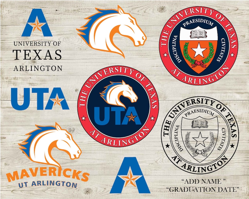University of Texas at Arlington Personalized Emblemuta Logo - Etsy