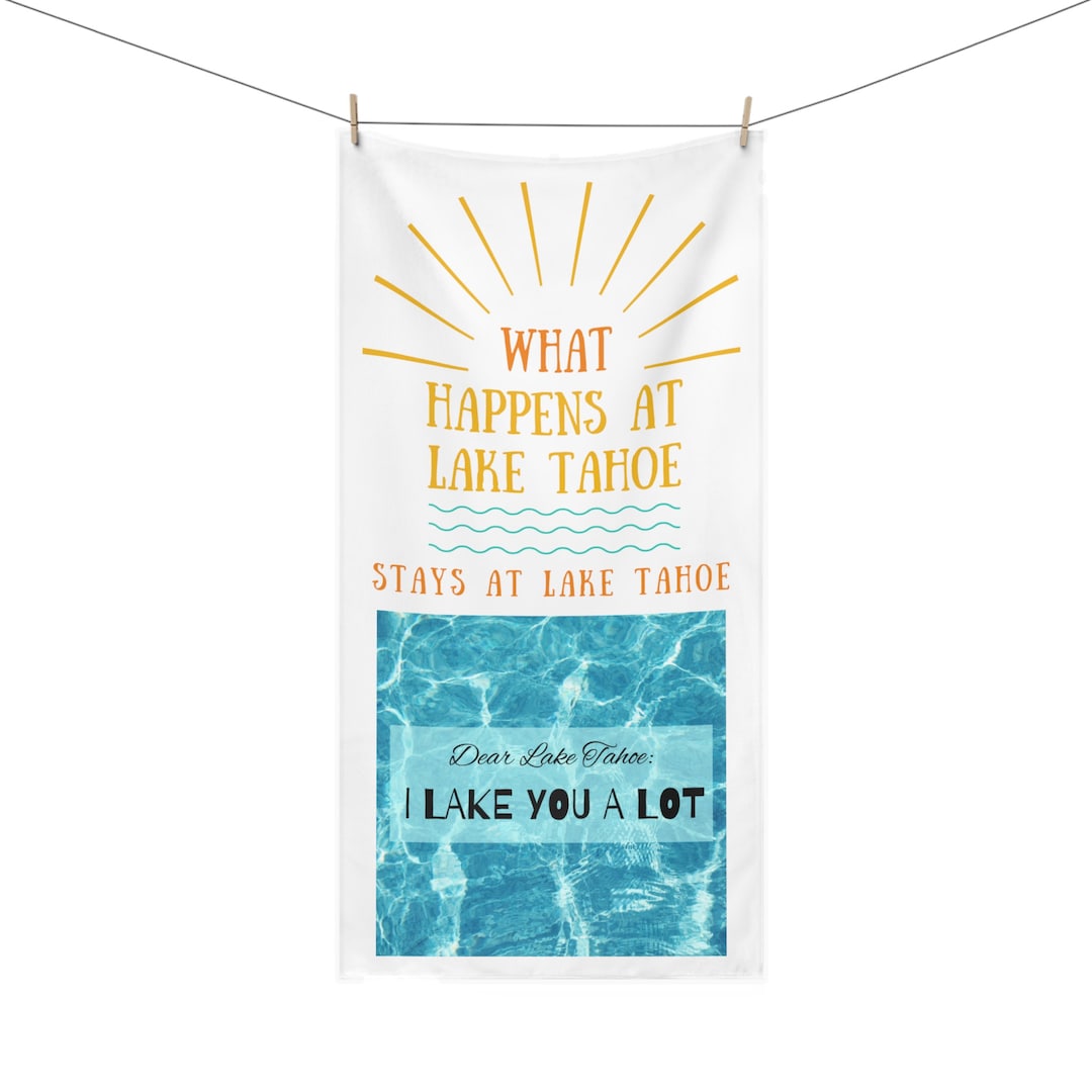 Lake Tahoe Beach Towel; Lake Towel; Pool Towel - Etsy