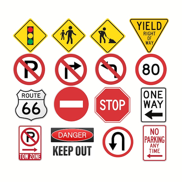 Traffic Signs Cake Topper - Etsy