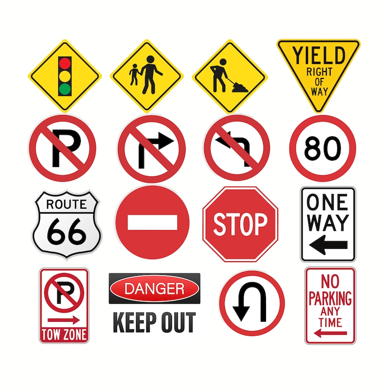 Street Traffic Signs Precut Edible Topper - Etsy