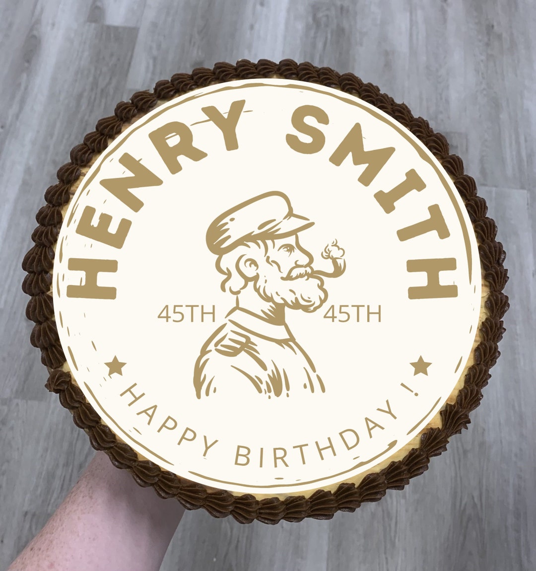Custom Vintage Precut Edible Cake Topper - Etsy