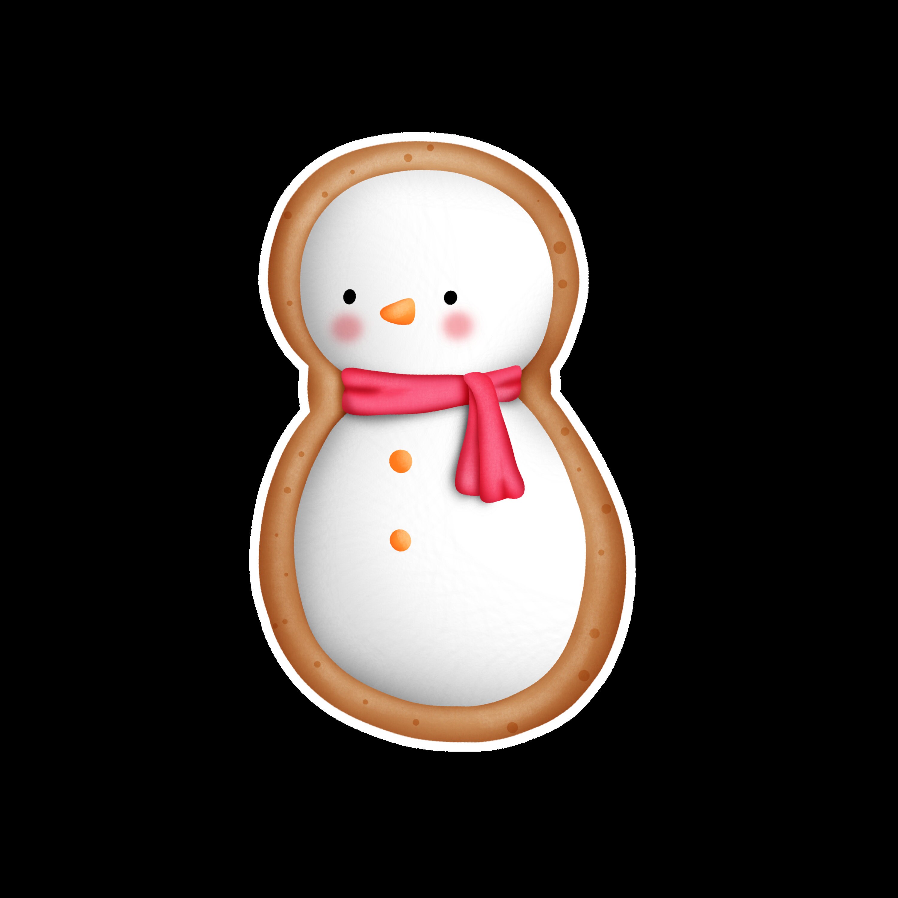 Cute Cookie Christmas Characters Outline Cutout Edible Topper - Etsy