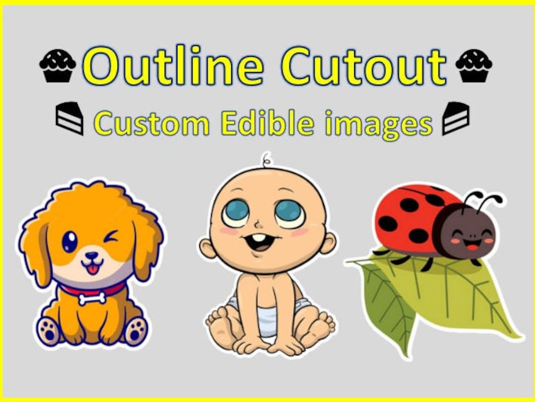 Pre-cut Outline Cutout Edible Image Topper - Etsy