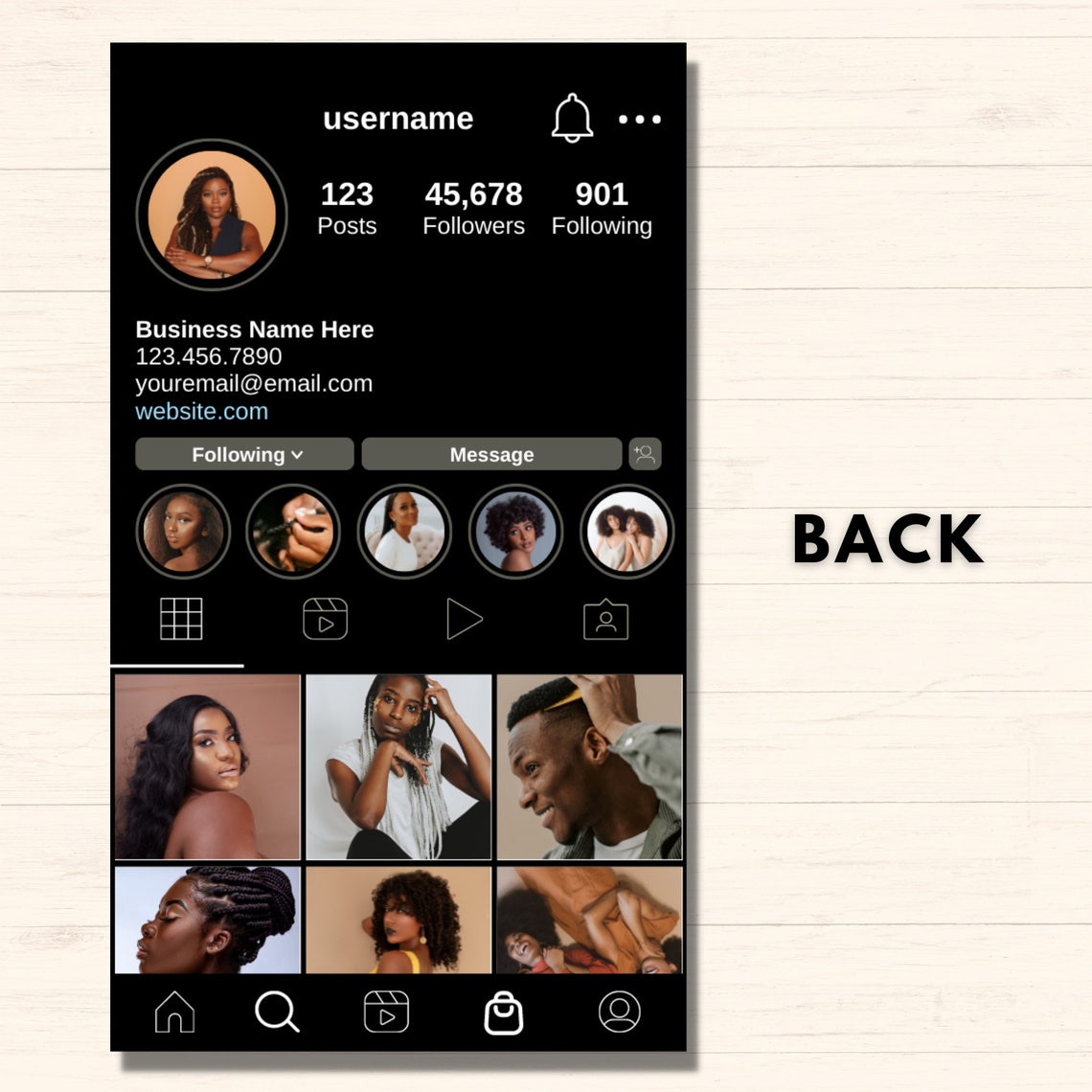 Instagram Profile Business Card Template | Customizable Business Card ...