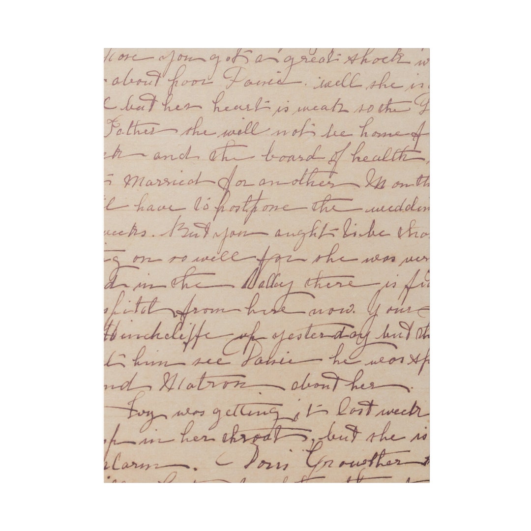 Custom Handwritten Letter Matte Canvas, Stretched, 0.75 Vintage Modern ...