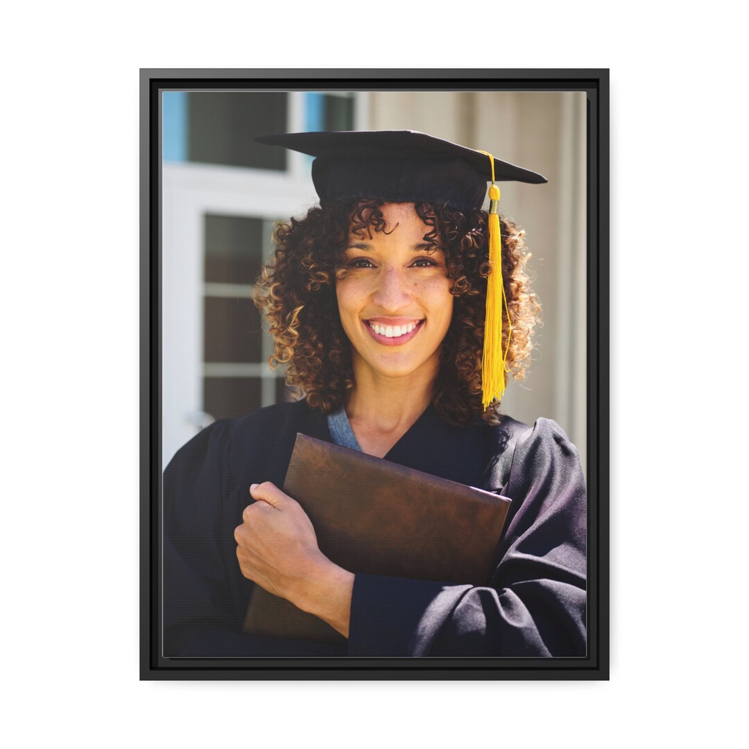 Graduation Photo Matte Canvas, Black Frame College Grad Picture ...