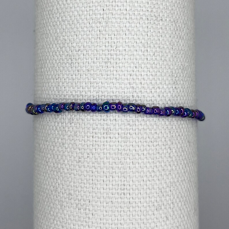 Blue 2-mm Glass Seed Bead Bracelets - Etsy