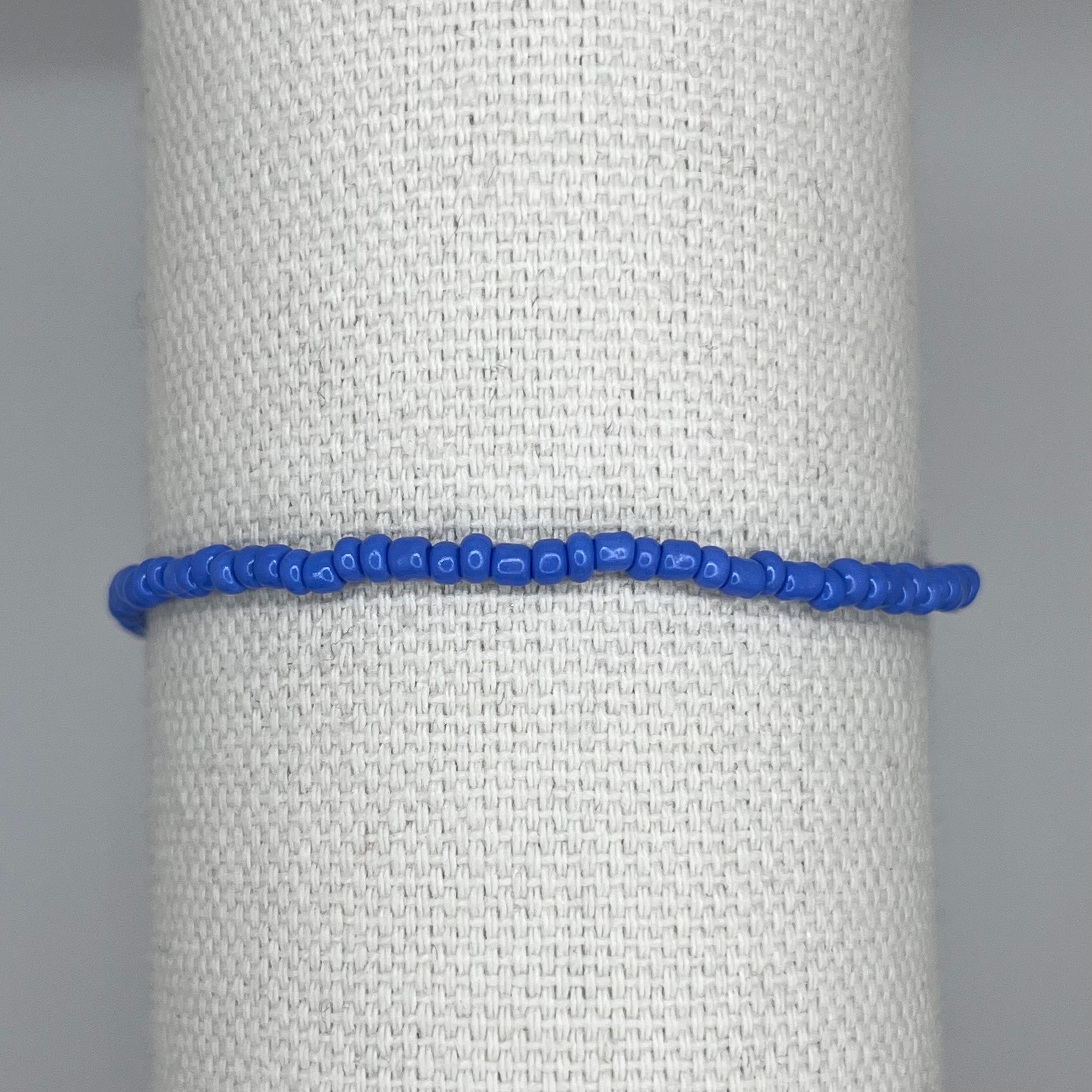 Blue 2-mm Glass Seed Bead Bracelets - Etsy